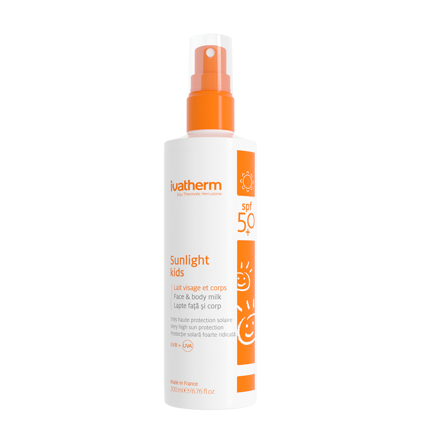 Sunlight lapte fata si corp pentru copii SPF50+ | Ivatherm